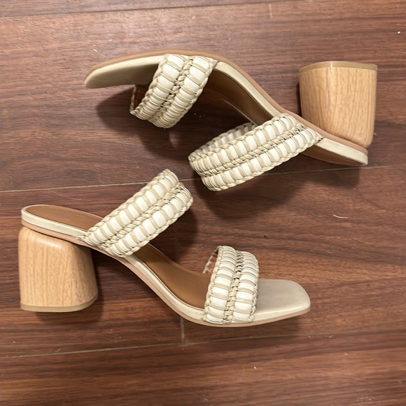 Universal Thread | Shoes | Universal Thread Cream Braided Sandal Heel ...